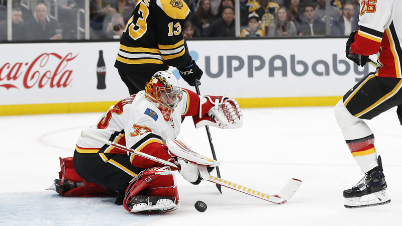 David Rittich Shines As Flames Hand Bruins Second Straight Loss Tuesday ...