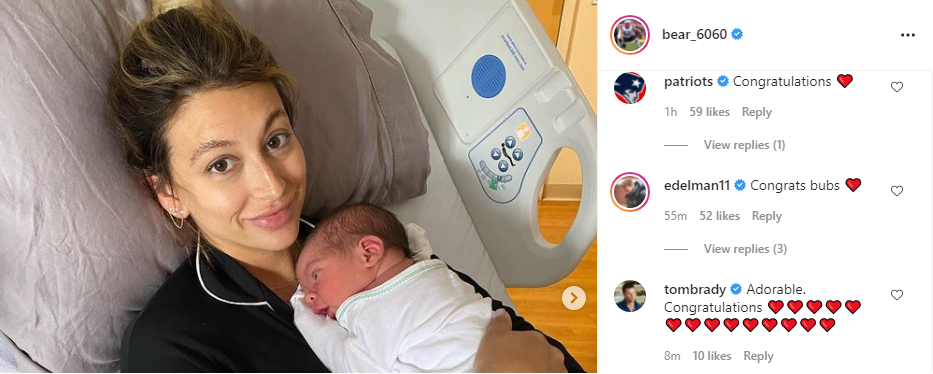 Patriots' David Andrews, Wife Mackenzie Share Photos From Birth Of Son