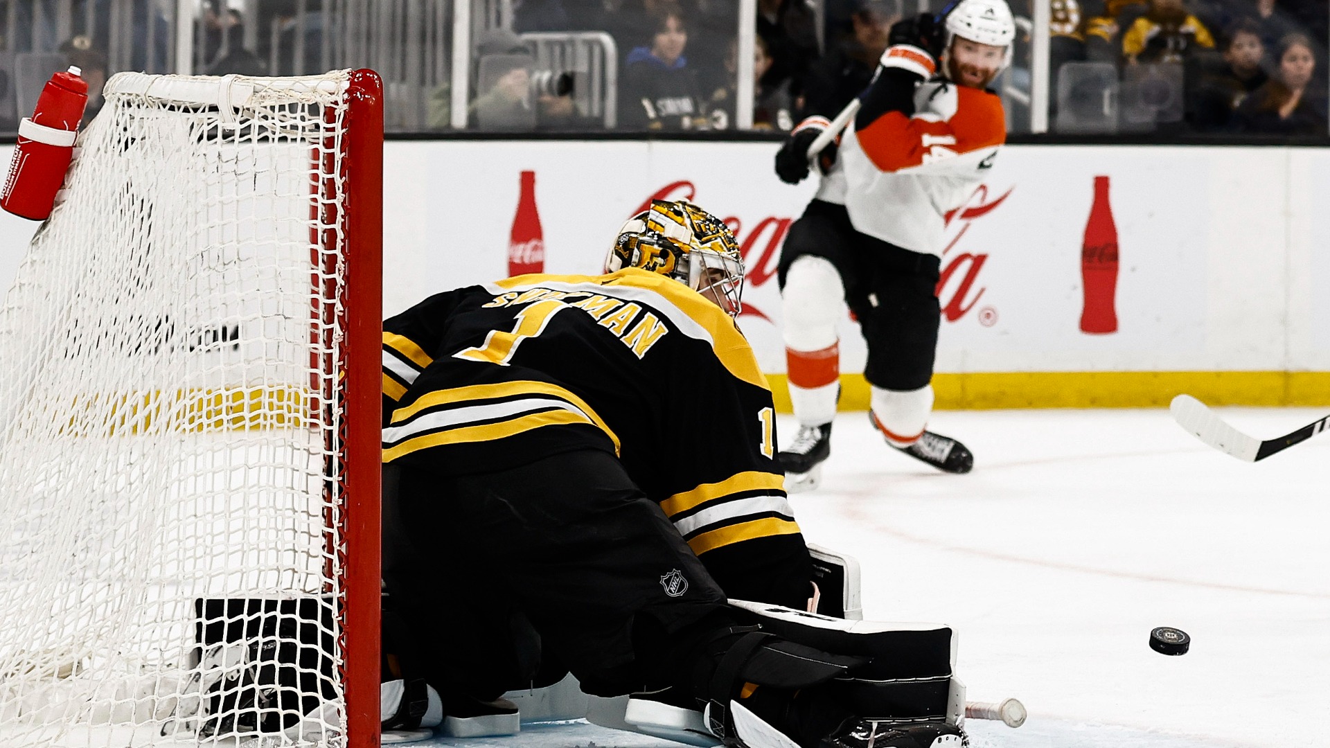 Watch Bruins' Jeremy Swayman Make Unbelievable Save On Breakaway