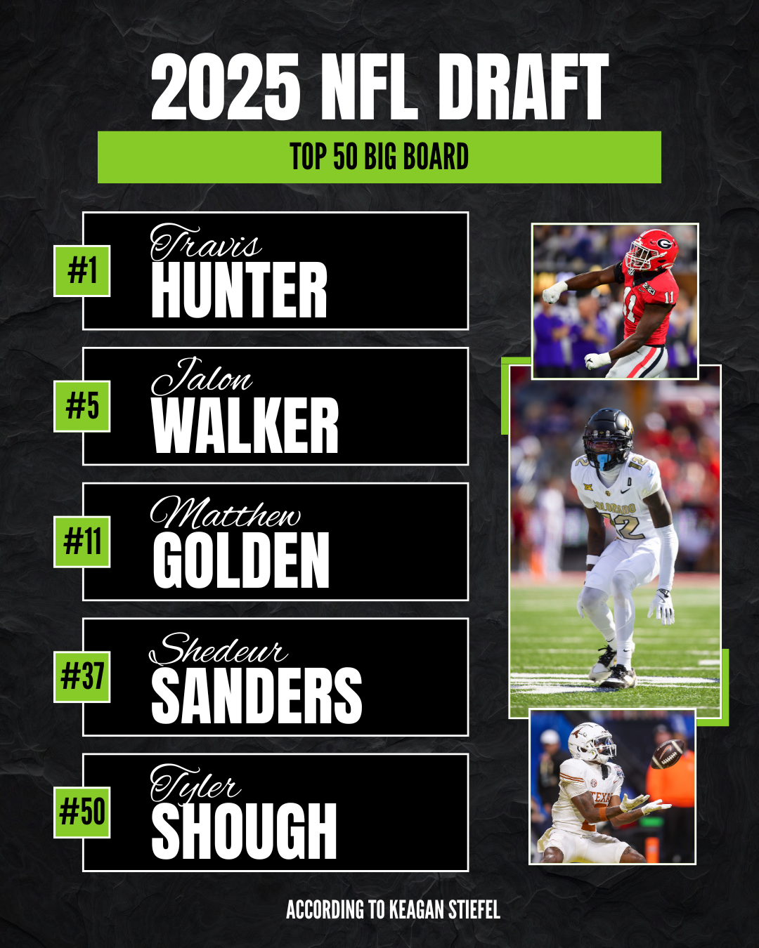 2025 NFL Draft Big Board: Top 50 Overall Prospects