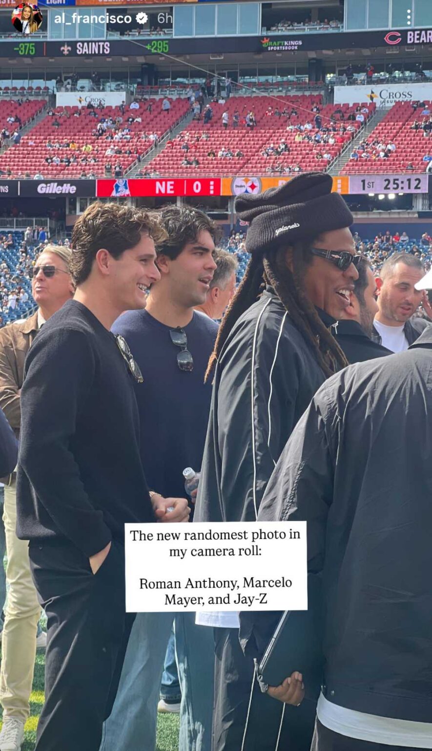 Roman Anthony Spotted With Rap Legend At Patriots Game